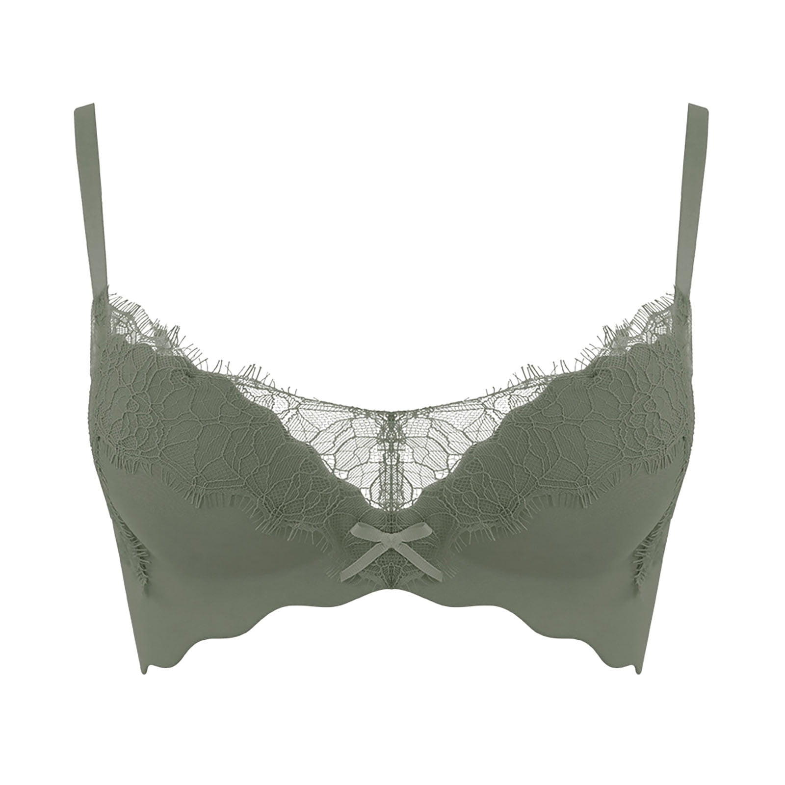 Agkizg Solid Color Lift Push Up Bra Side Smoothing Full Support Bra ...