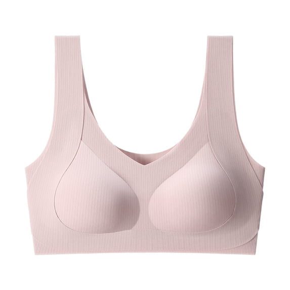 Agkizg Solid Color Wireless Back Beauty Bra,Backless Seamless Push Up ...