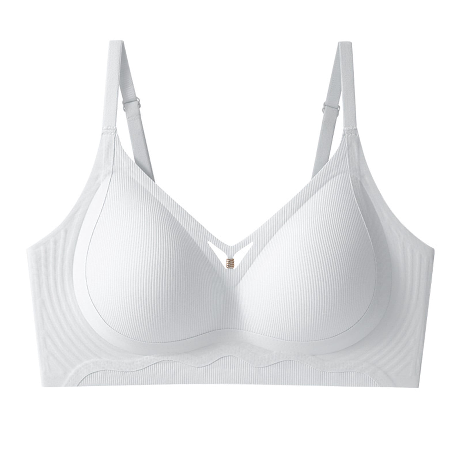Agkizg Solid Color Wireless Back Beauty Bra,Backless Seamless Push Up ...