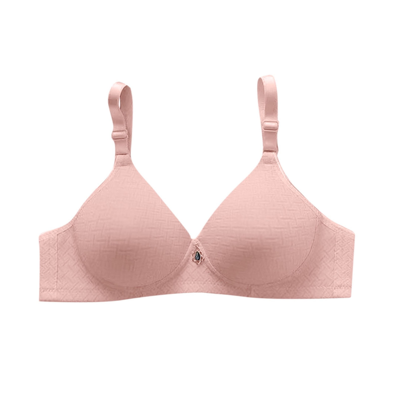 Agkizg Solid Color Wireless Back Closure Bra,Thin Strap Lifting Push Up ...