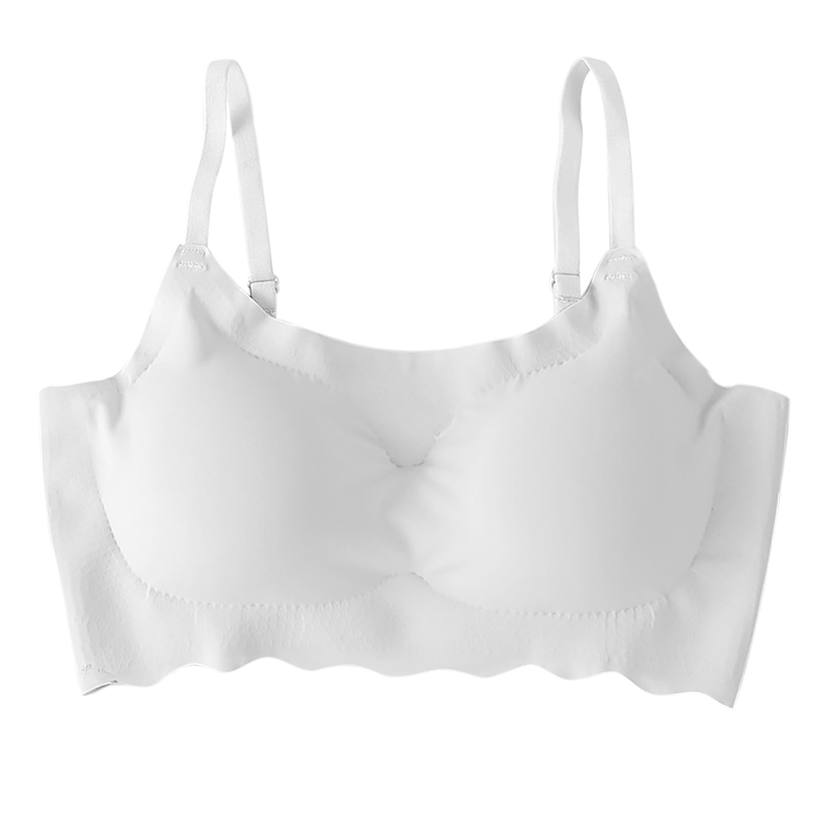 Agkizg Solid Color Wireless Daily Bra,Lifting Push Up Side Smoothing ...