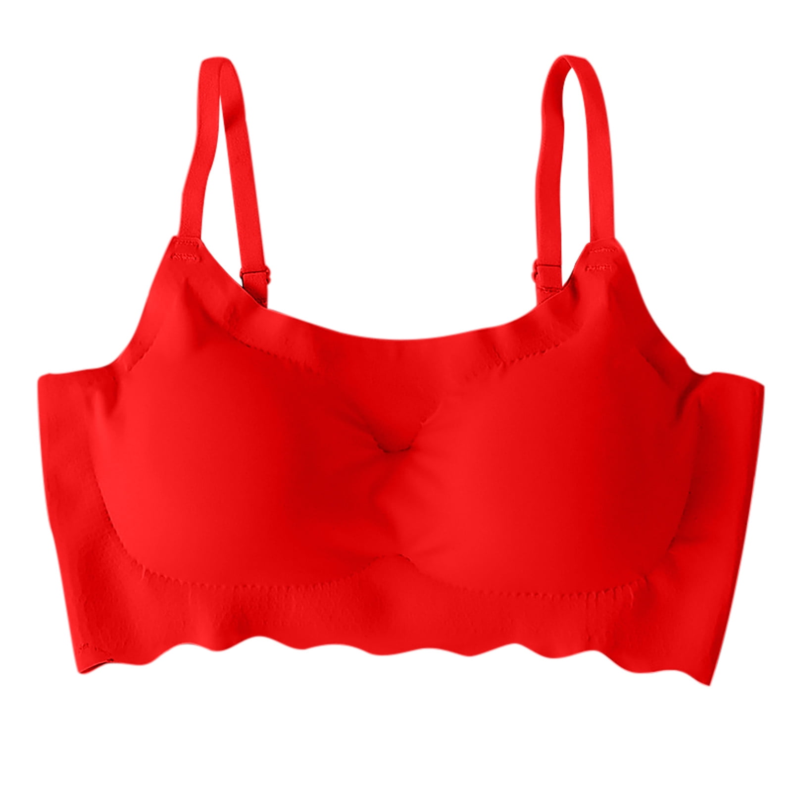 Agkizg Solid Color Wireless Daily Bra,Lifting Push Up Side Smoothing ...