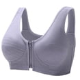 Agkizg Solid Color Wireless Front Zip Bra,Push Up Back Beauty Daily Bra ...