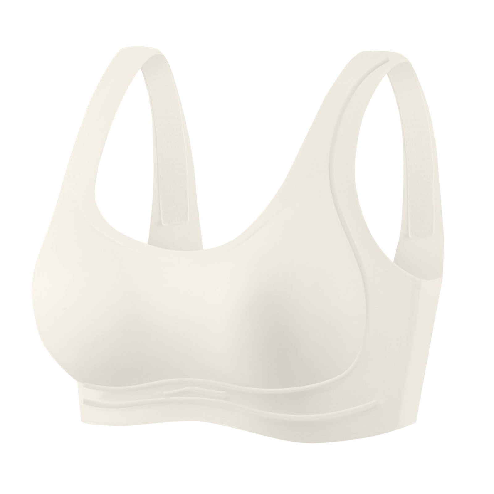 Agkizg Solid Color Wireless Push Up Bra 3-Hook Back Closure Racerback ...