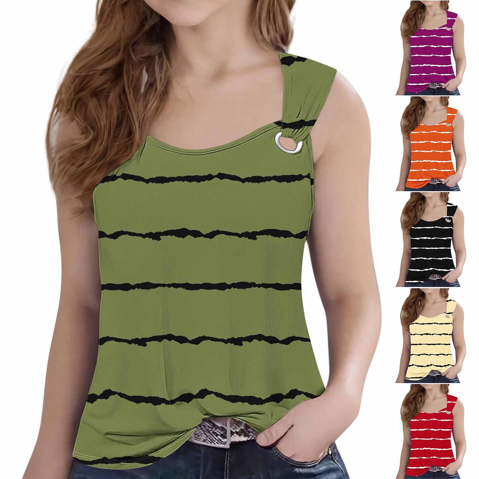 Agkizg Summer Girls Casual Tops Fashion Sleeveless Tank Tops Round Neck ...