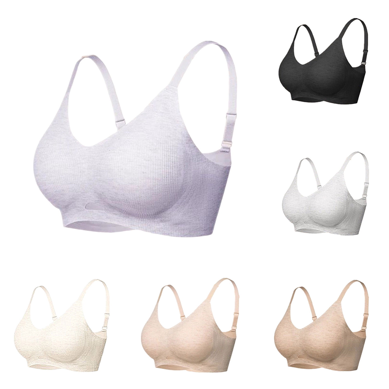 Agkizg T‑Shirt Bras for Women Push Up Solid Color Comfortable Seamless ...