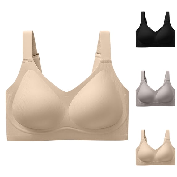 Agkizg T‑Shirt Bras for Women Push Up Solid Color Seamless Full ...