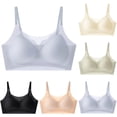 Agkizg T‑Shirt Bras for Women Push Up Solid Color Seamless Mesh ...