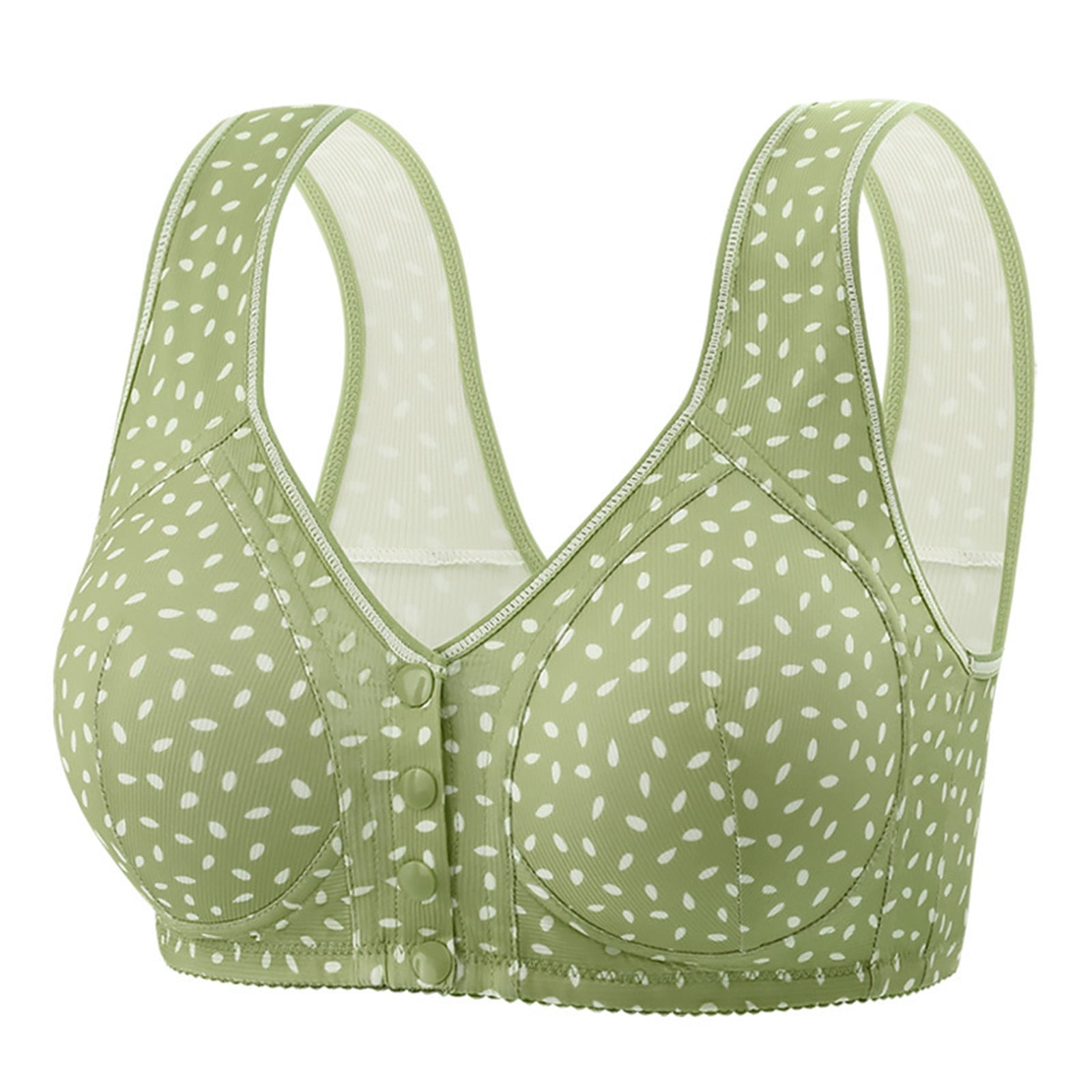Agkizg Thin Rice Grain Front Closure Daily Bra,Wireless Push Up ...