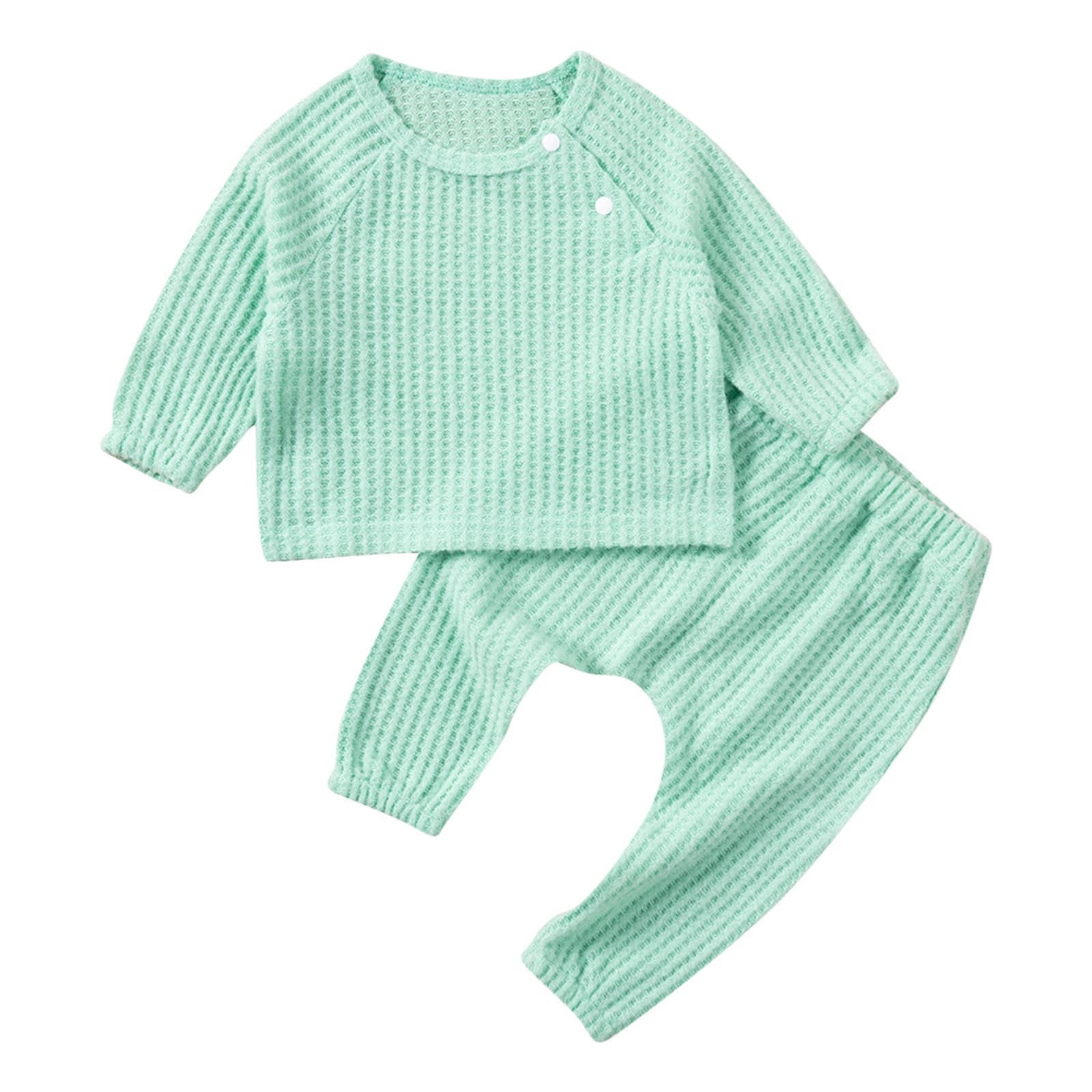 Agkizg Toddler Girls Outfit Sets Matching Sets for Kids Clothing Solid ...