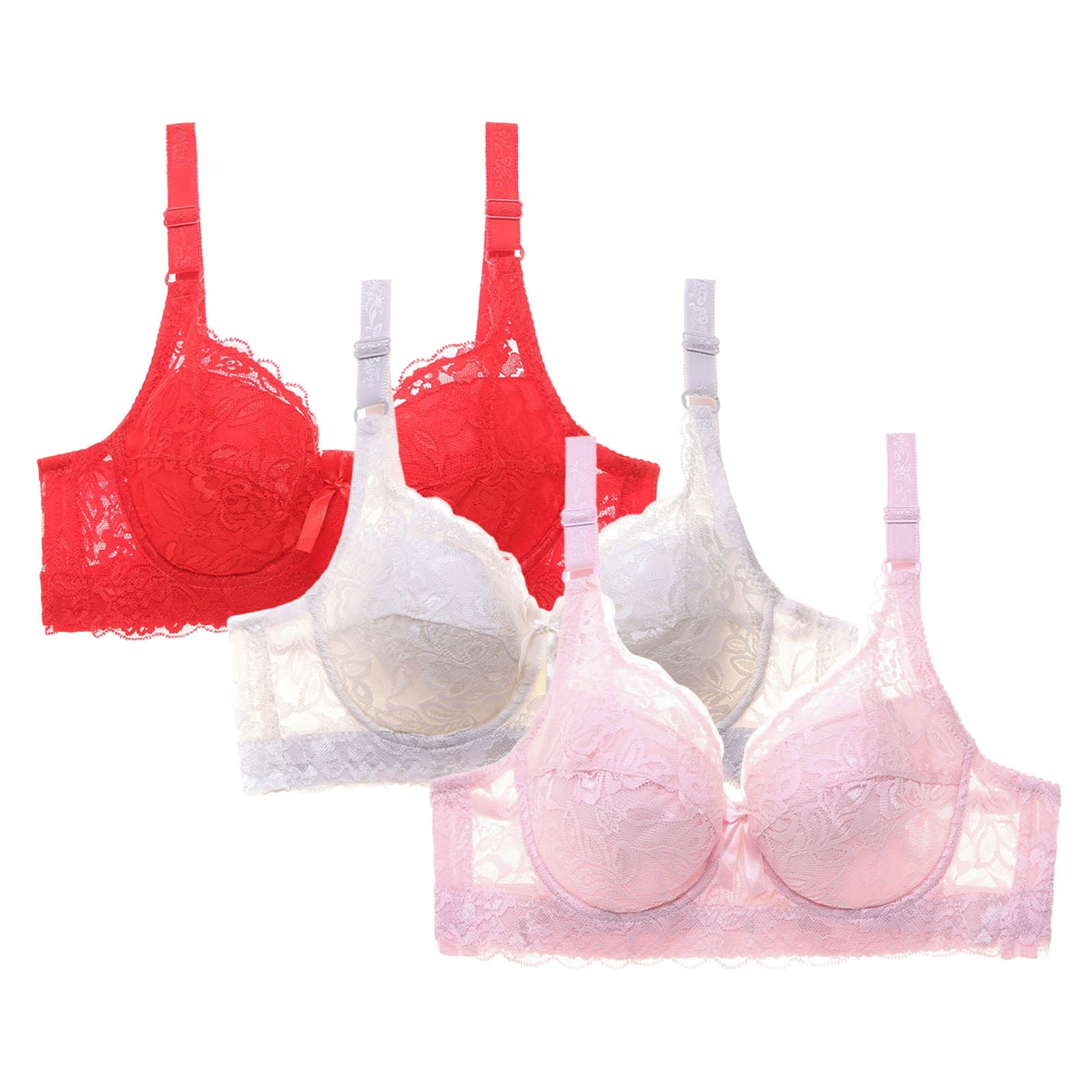 Agkizg Underwire Push Up Bras High Support Full Coverages Bra Side ...
