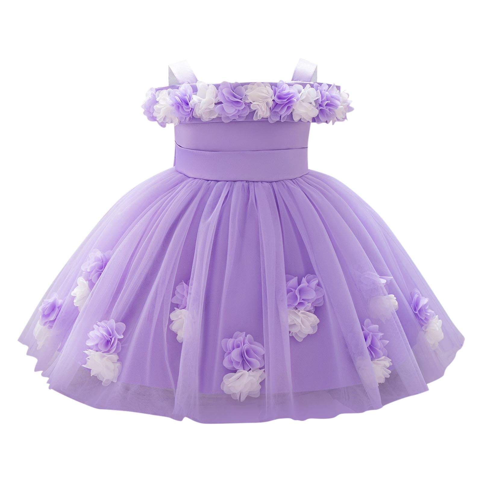 Agkizg Wedding Dress for Girls Sleeveless Tank Dresses Crewneck Flower ...