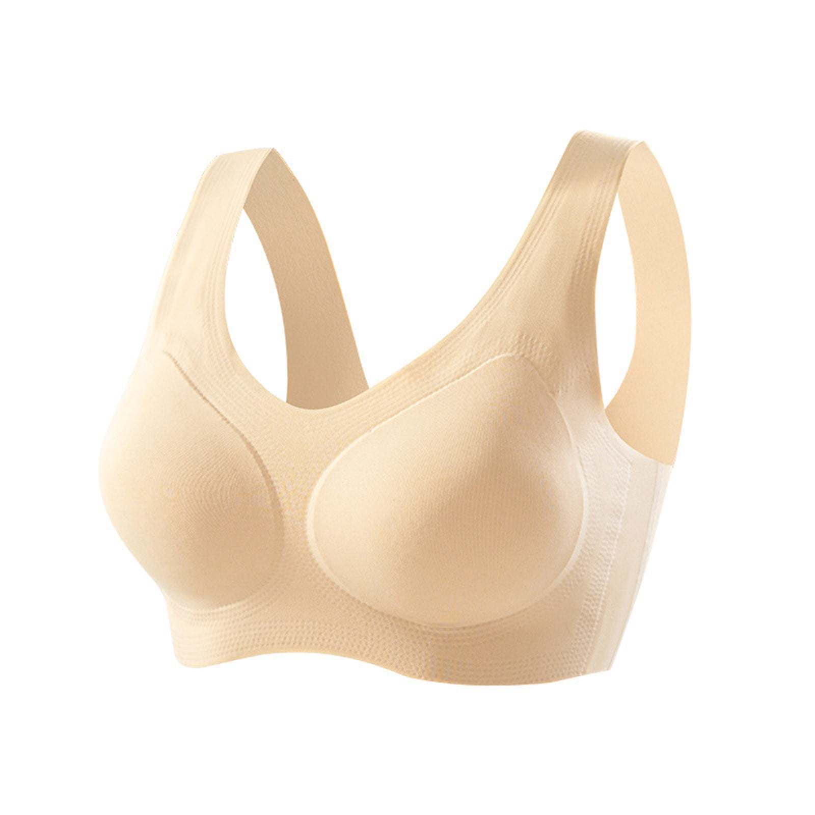 Agkizg Wirefree Seamless Sports Bandeau,Full Fixed Cup Thin Padded Bra ...