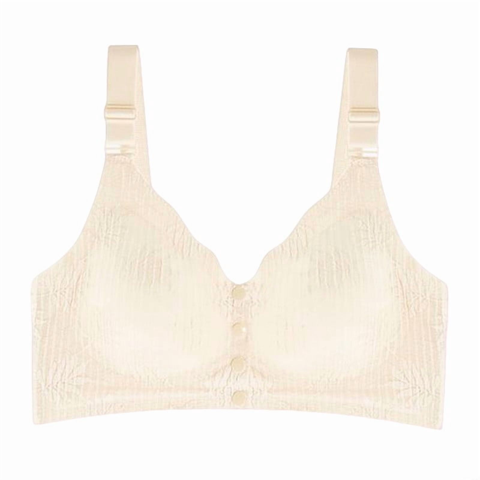 Agkizg Wireless Everyday Bra Front Open Push Up Breathable Soft ...