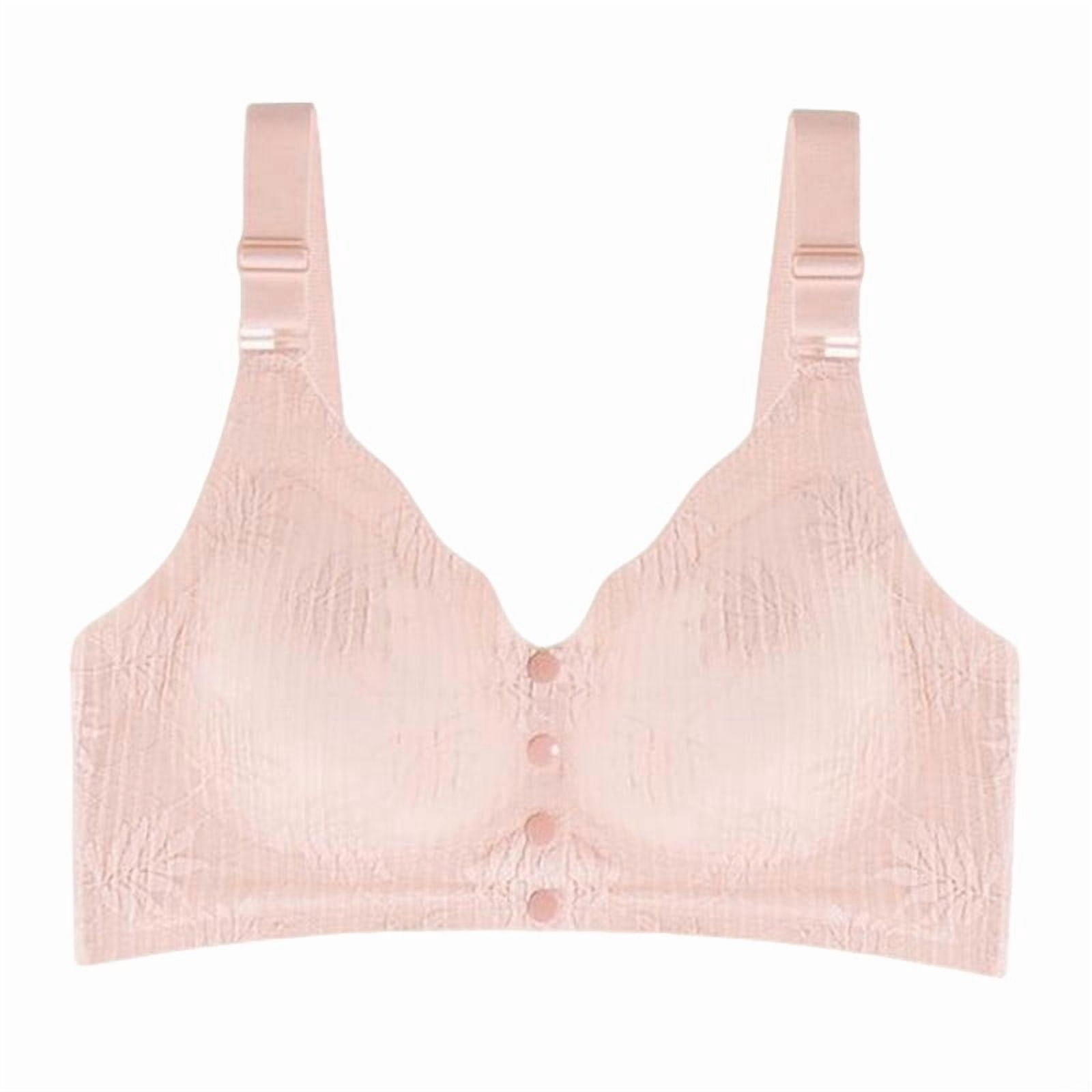Agkizg Wireless Everyday Bra Front Open Push Up Breathable Soft ...