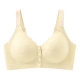 Agkizg Women's Plus Size Front Closure Bra Wireless Push Up Breathable ...