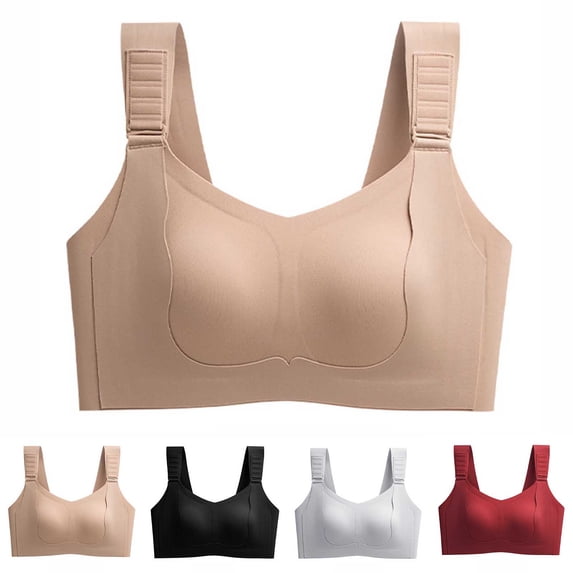 Agkizg Women's Plus Size Wireless Bra Lift Straps Multi Way Hook ...