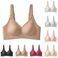 Agkizg Women's Plus Size Wireless Bra Push Up Breathable Racerback ...