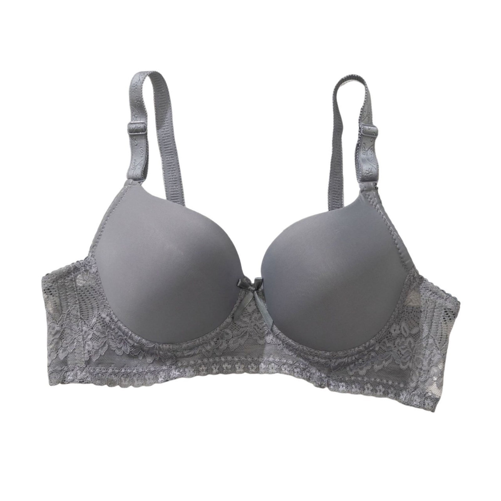 Agkizg Women's Wireless Bra Lace Seamless Back Closure Breathable Sheer ...