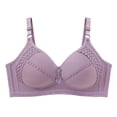 Agkizg Women's Wireless Bra Push Up Breathable Seamless Unlined Plus ...