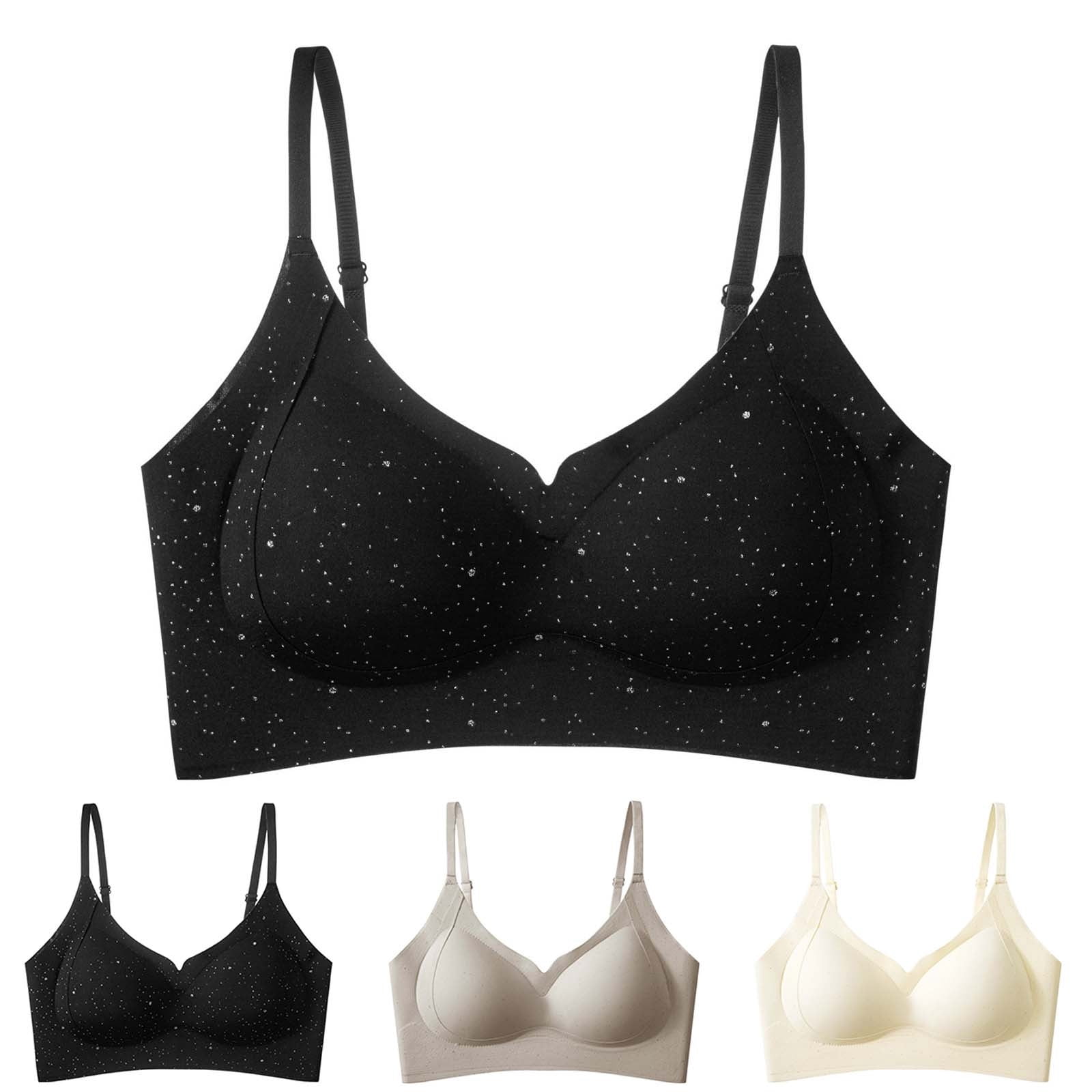 Agkizg Women's Wireless Bra Push Up Seamless Racerback Breathable ...