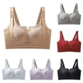 Agkizg Women's Wireless Bra Side Support Push Up Lift Seamless ...