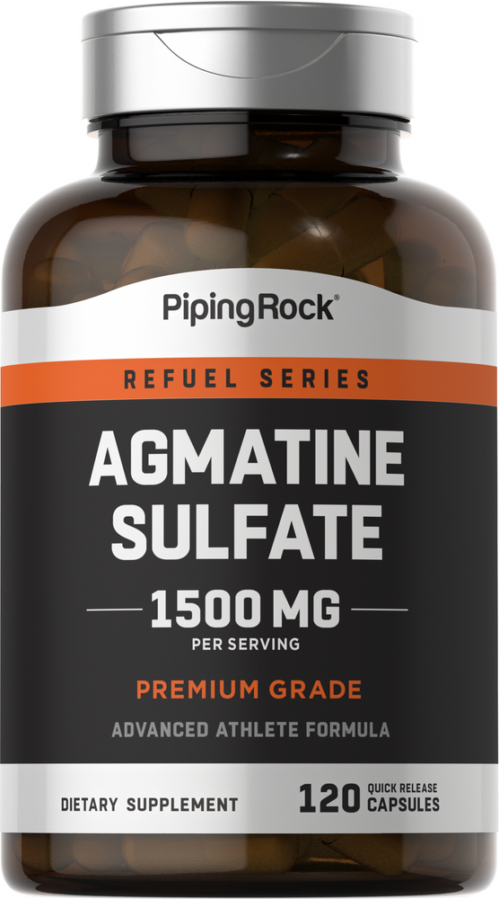 Agmatine Sulfate | 500 mg | 120 Capsules | by Piping Rock - Walmart.com