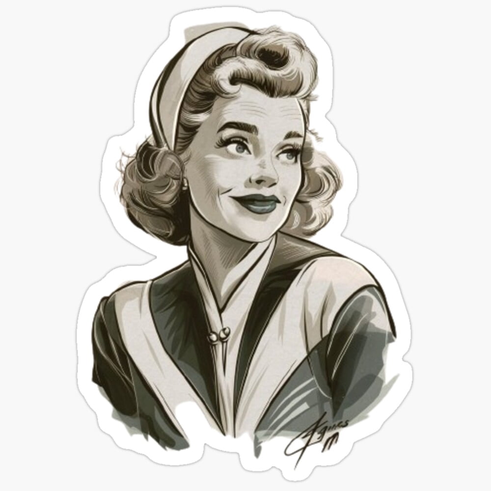 Agnes Moorehead Sticker Phone Decal Water Bottle Stickers Car Decals ...