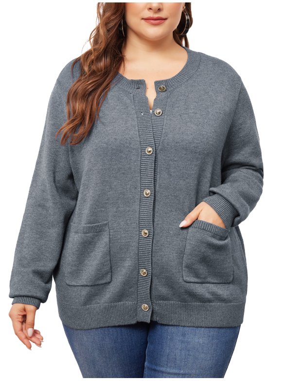 Women's Plus-Size Cardigans and Sweaters - Walmart.com