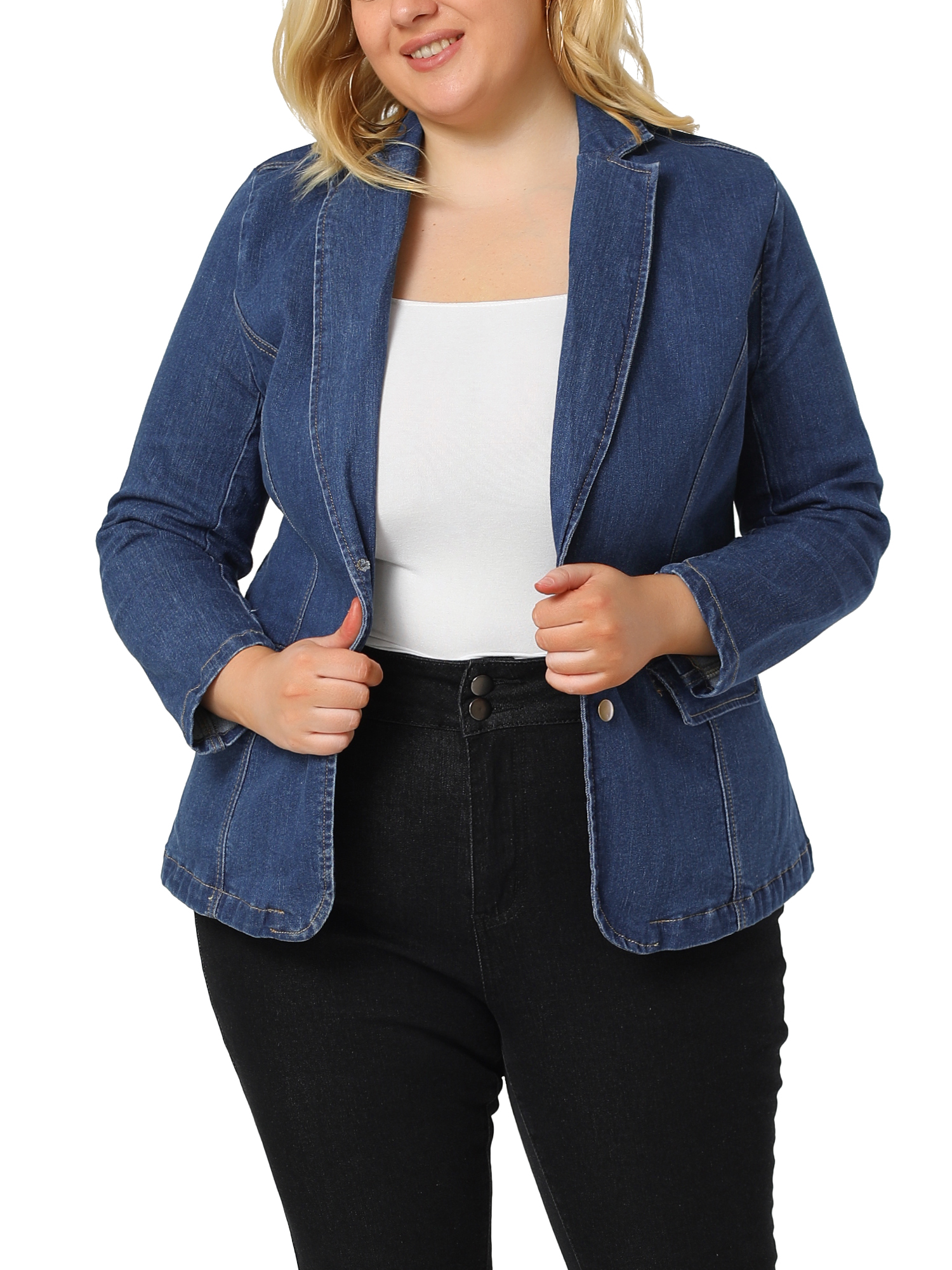 White Mark Women's Plus Size Bomber Jacket - Walmart.com