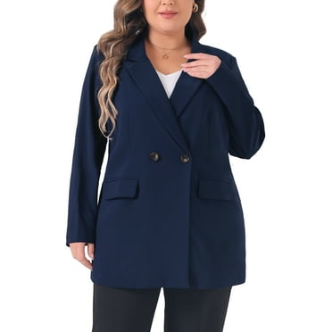 ELOQUII Elements Women's Plus Fitted Angular Blazer - Walmart.com