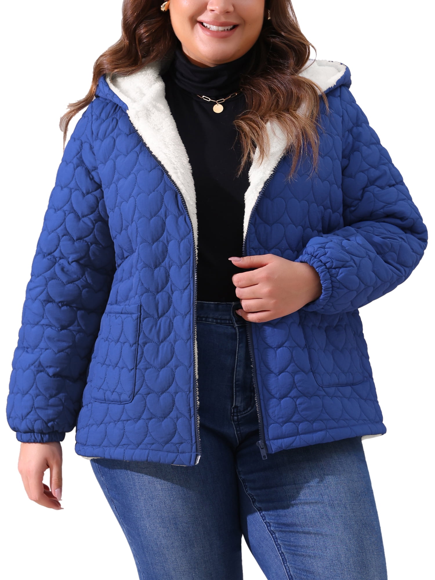 Agnes Orinda Plus Size Coat for Women Lightweight Puffer Jacket with ...