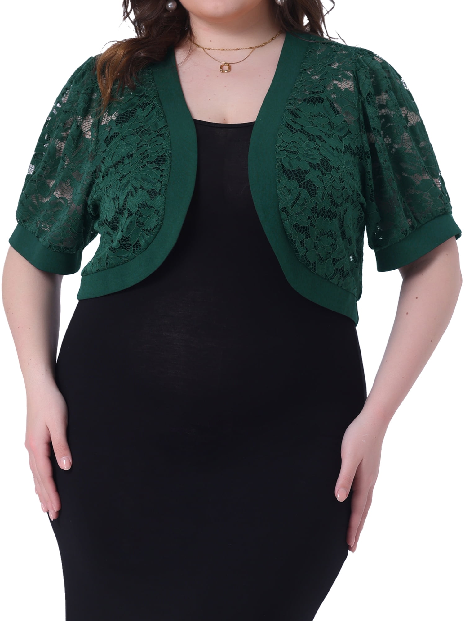 Agnes Orinda Plus Size Cropped Cardigans for Women Open Front Short ...