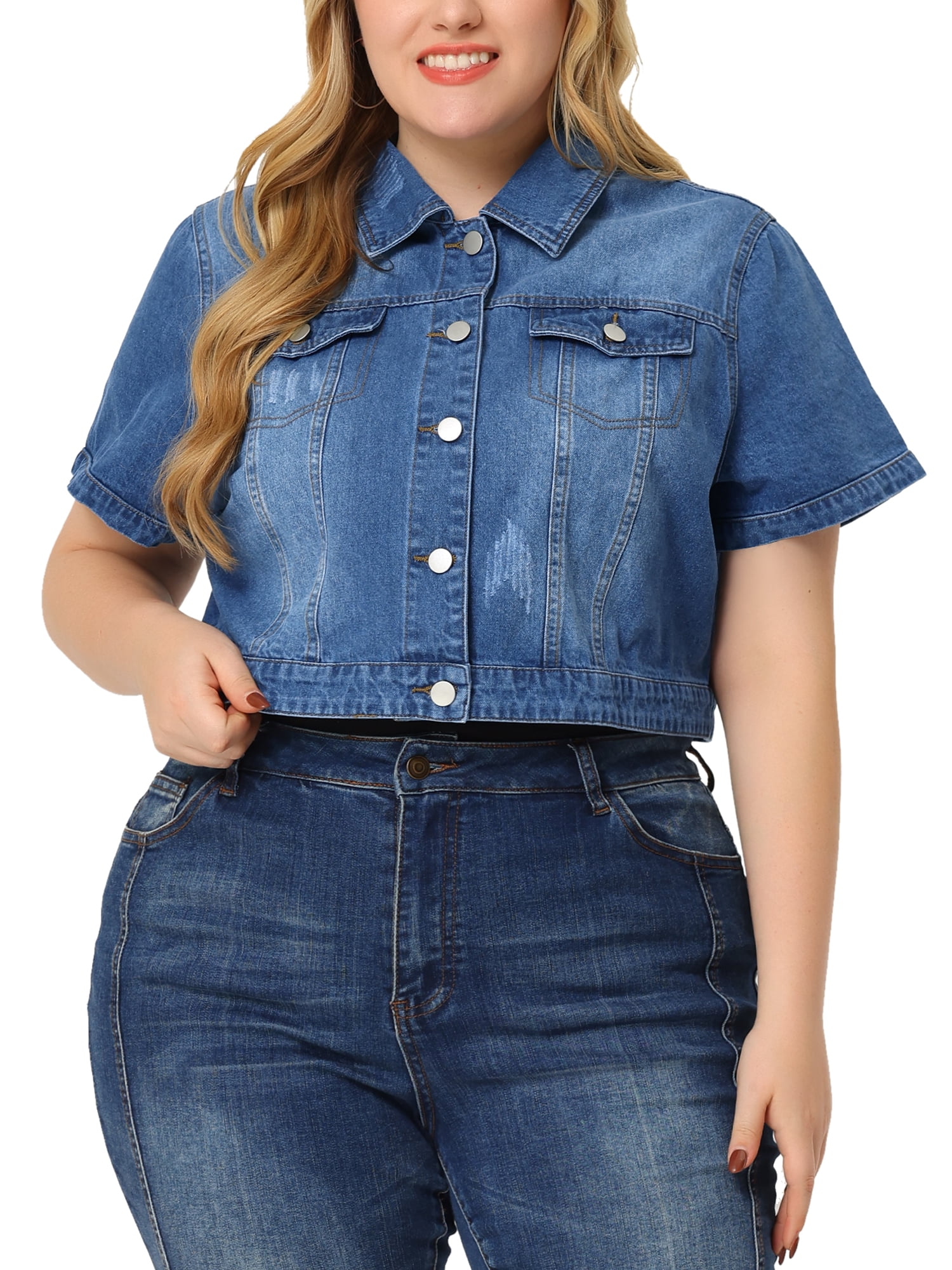 Round Neck Denim Short Jacket 10 Denim Jacket Outfits - How To Wear A ...