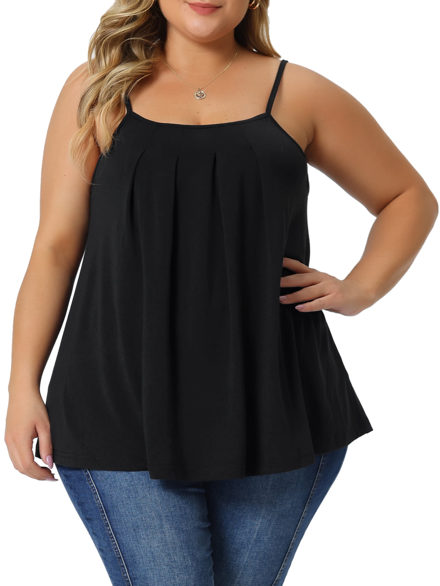 Agnes Orinda Women' s Plus Size Cami Adjustable Strap Elegant Basic ...