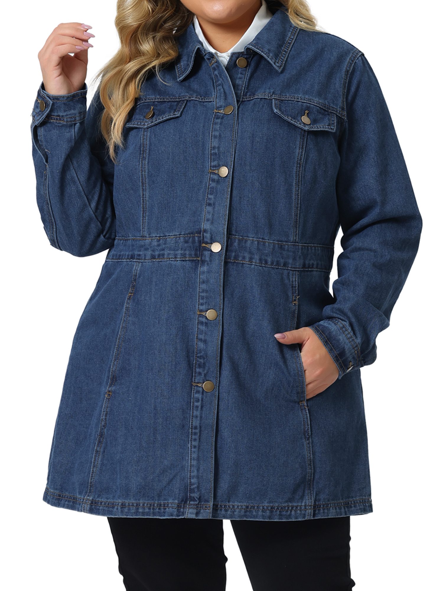 Women's Plus Size Denim Jacket - Walmart.com