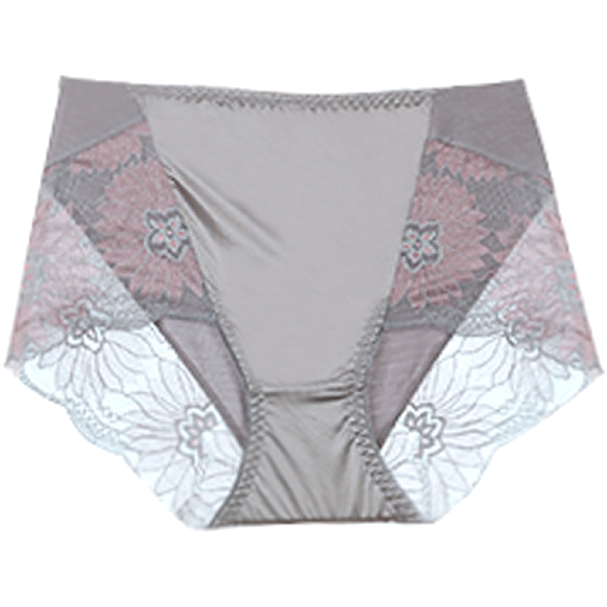 Agnes Orinda Women's Plus Size Floral Lace Trim High Rise Brief ...