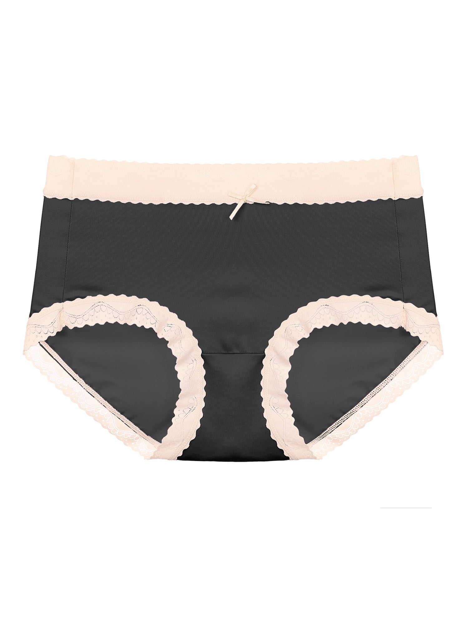 Agnes Orinda Women's Plus Size High Waist Ice Silk Brief Stretchy ...