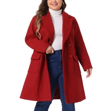 Agnes Orinda Women's Plus Size Winter Coats Single Breasted Jackets ...