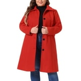 Agnes Orinda Women's Plus Size Winter Coats Single Breasted Jackets ...