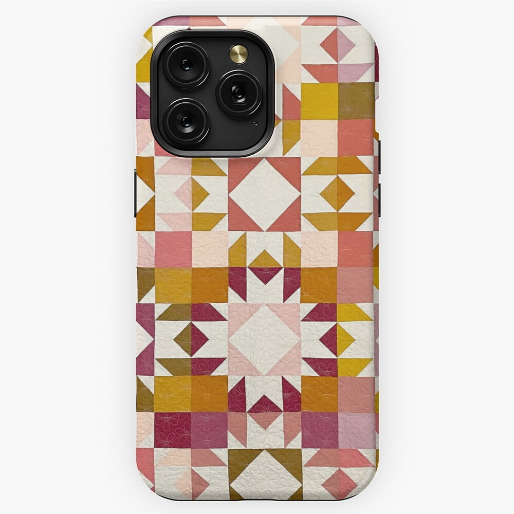 Agnes Quilt Pattern Vintage Design iPhone Case 17 16 15 14 13 12 11 Pro ...