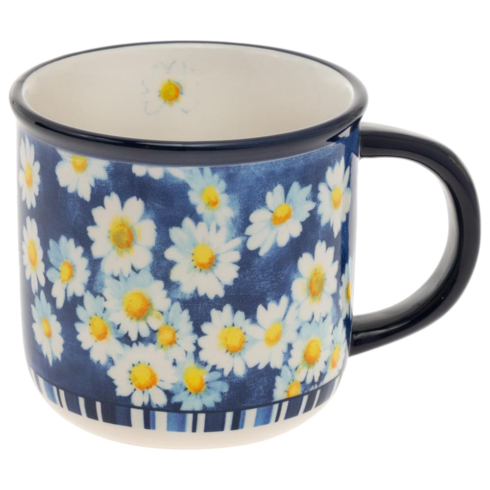 Boston International Ceramic Mug 13oz Daisy Blue Daisy Set of 2 ...