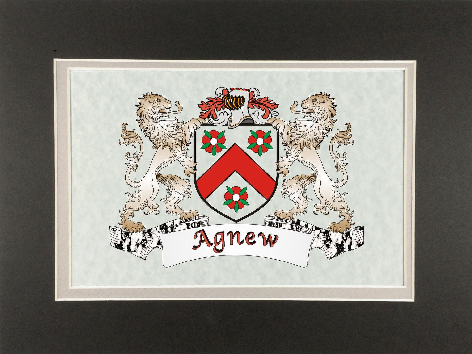 Agnew Irish Coat of Arms Print - Frameable 9" x 12" - Walmart.com