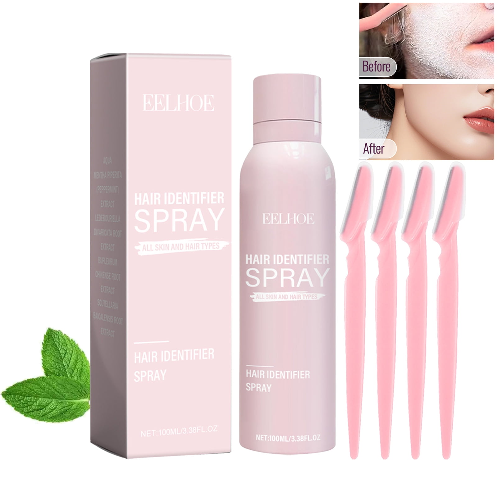 Agotal Hair Identifier Spray for Face Shaving, with 4 Shavers ...