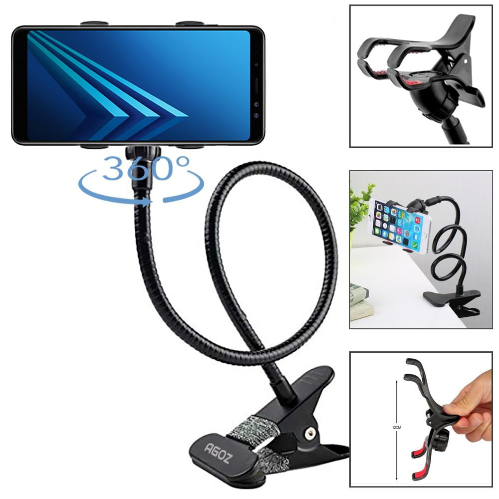 Agoz Phone Holder Clamp Mount Table Desk Bed Office Kitchen Flexible ...