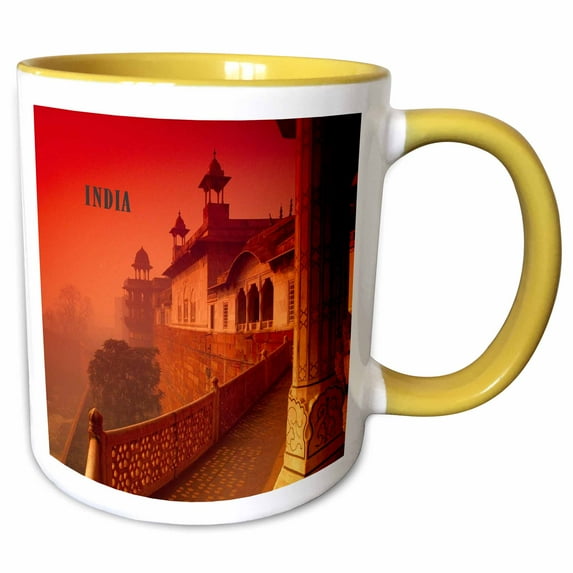 3drose, Agra Fort India, 15oz Two-tone Yellow Mug - Walmart.com