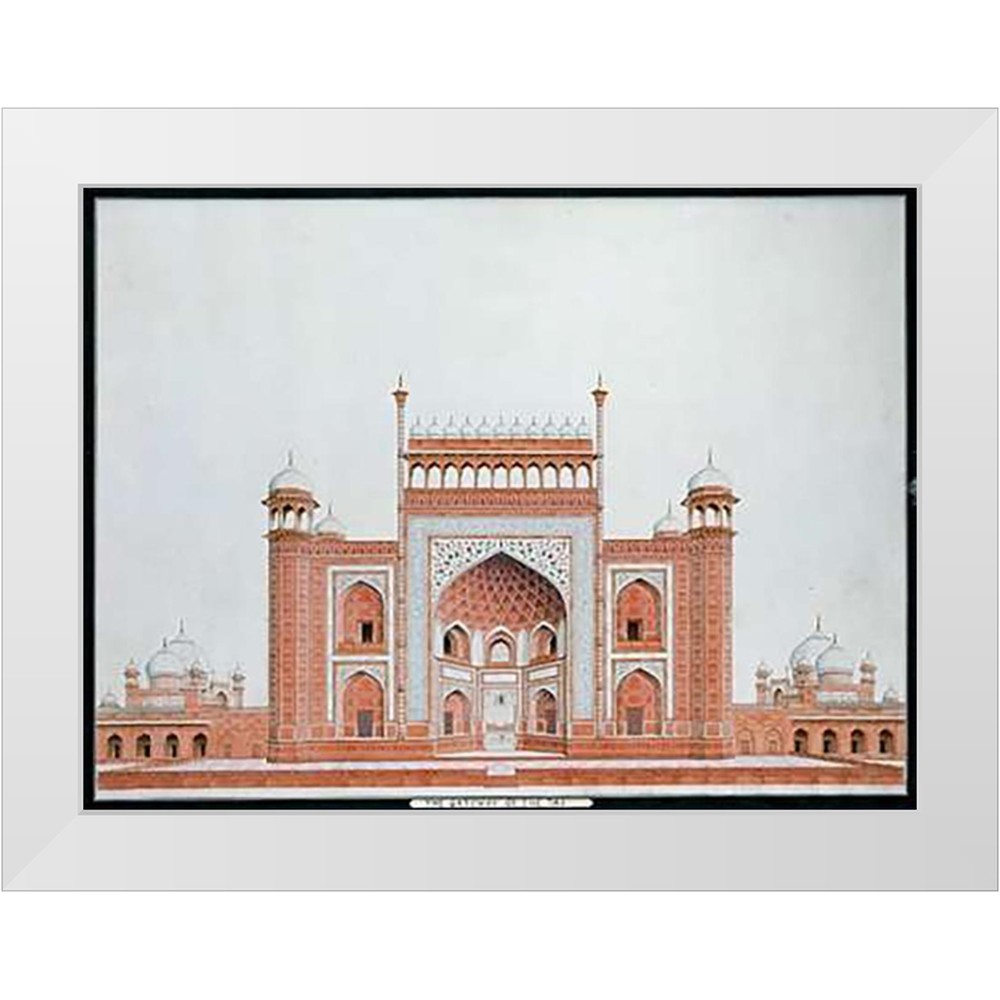 Agra School 14x11 White Modern Wood Framed Museum Art Print Titled ...