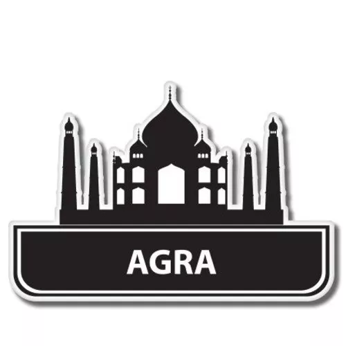 Agra Visit Taj Mahal Suitcase Sticker Phone Decal Water Bottle Stickers ...