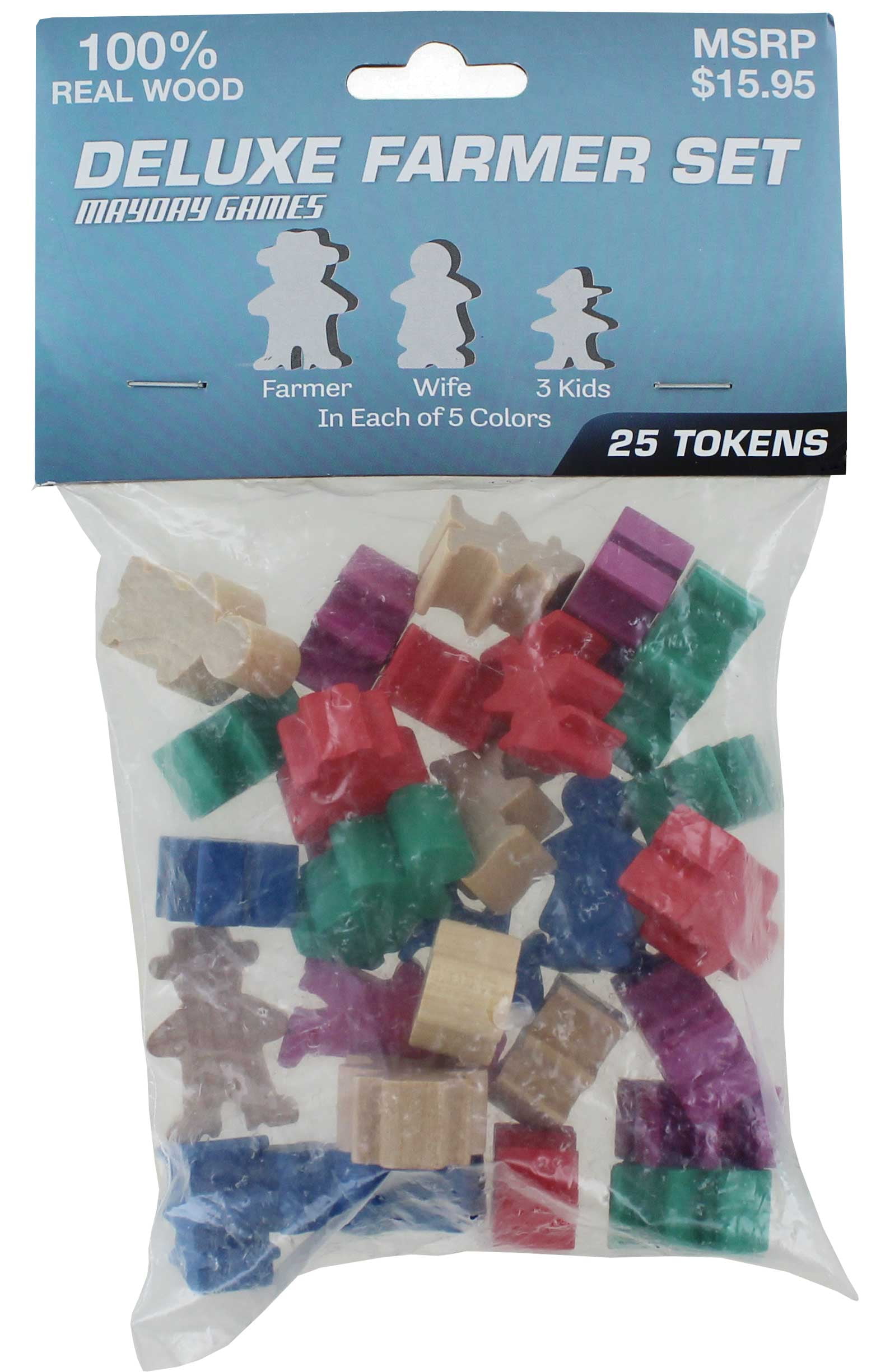 Agricola Meeples -25 Deluxe Wooden Farmer Set - Walmart.com