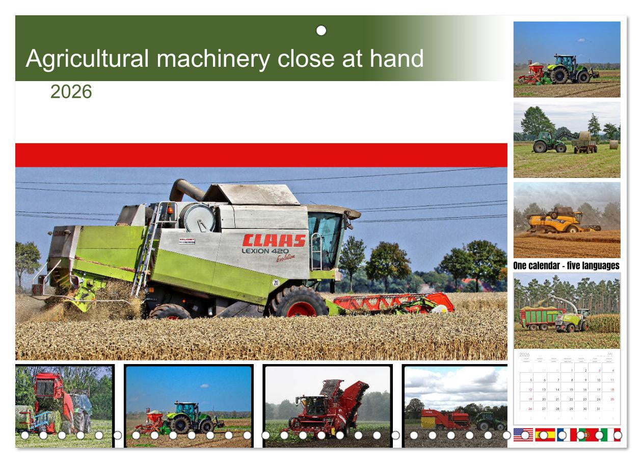 Agricultural machinery close at hand (Monthly Wall Calendar 2026 11.7 x ...